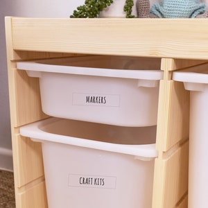 Kids Craft Organization Labels, Organization Stickers, Clear Craft ...