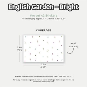 Bright Flowers Wall Decals, Girls Room Decor, Girly Nursery Decor ...