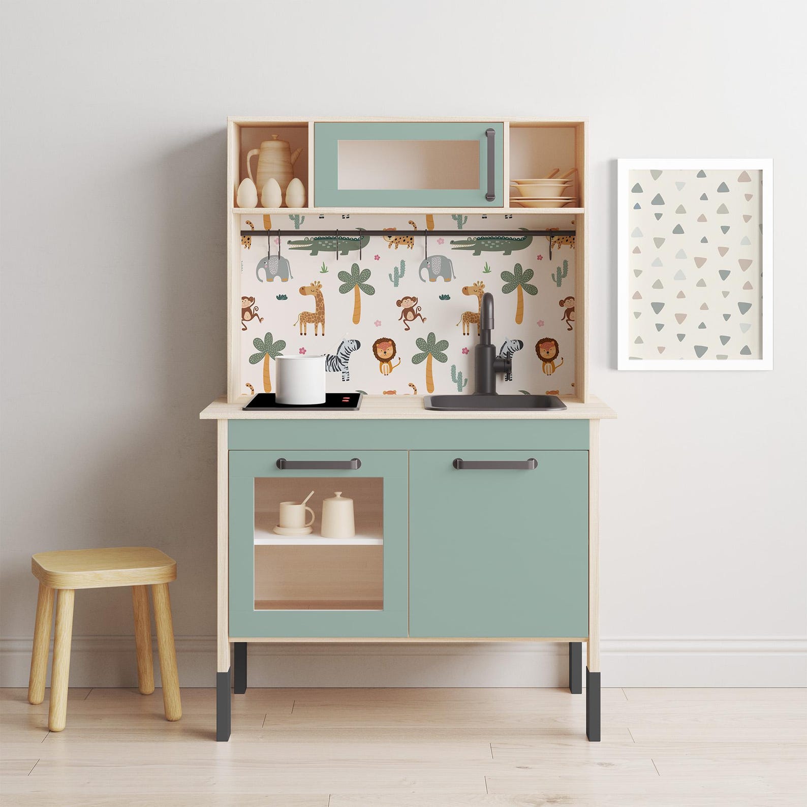 Safari Duktig Kitchen Decals, Jungle Animals Stickers, IKEA Duktig ...