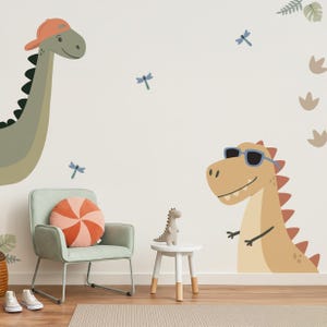 Dino Dudes Wall Decal Set ~ Cute Dinosaur Wall Stickers for Nursery or ...