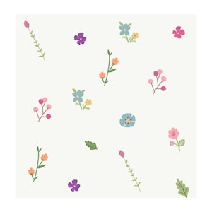 Bright Flowers Wall Decals, Girls Room Decor, Girly Nursery Decor ...