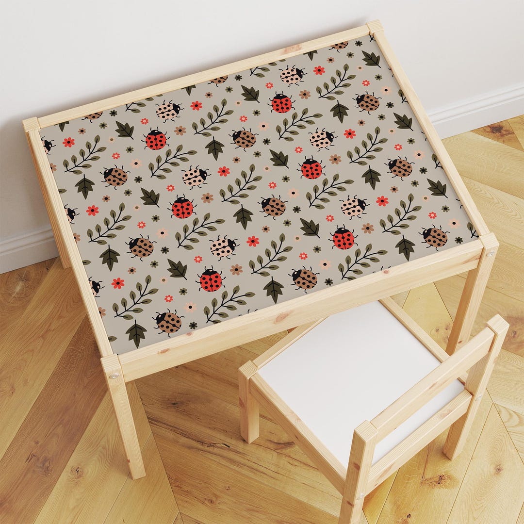 Latt Table Sticker, Ladybird Decal, Furniture Decor, Ladybug Table ...