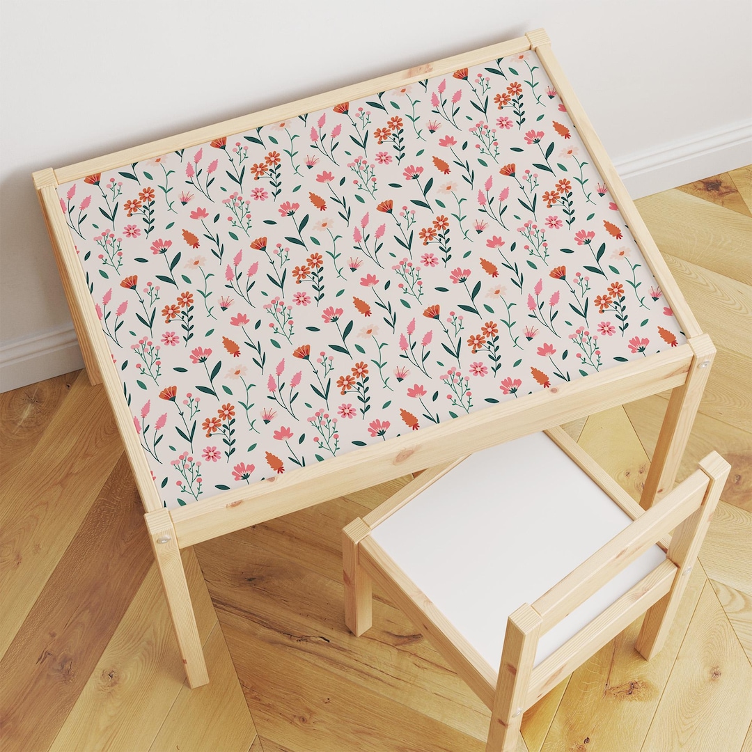 Flower Latt Table Sticker, IKEA Furniture Makeover, Removable Sticker ...