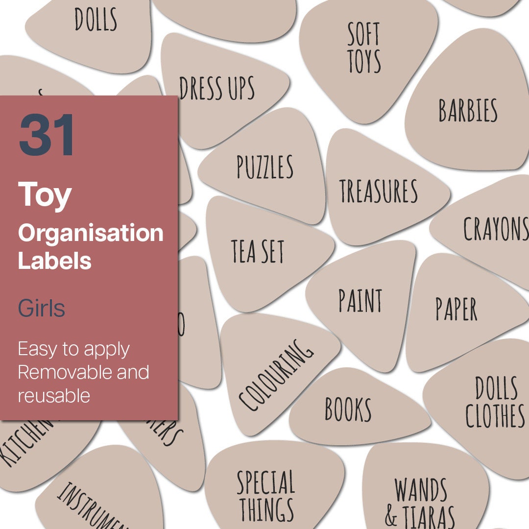 Boho Toy Organization Labels, Trofast Labels, Triangle Labels, Peel and ...