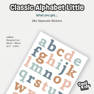 Cute Pastel Alphabet Wall Decals With Lowercase Letters, Boho Kids ABC ...