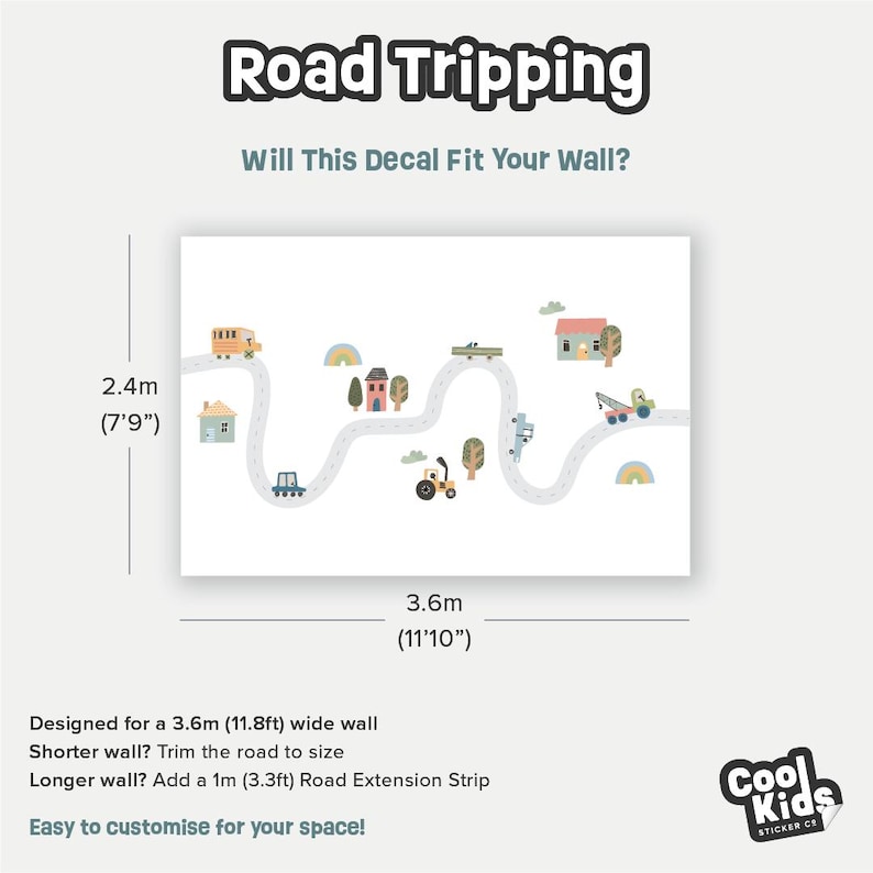 Large Road Map Wall Decals, City Road Wall Stickers, Boys Playroom ...