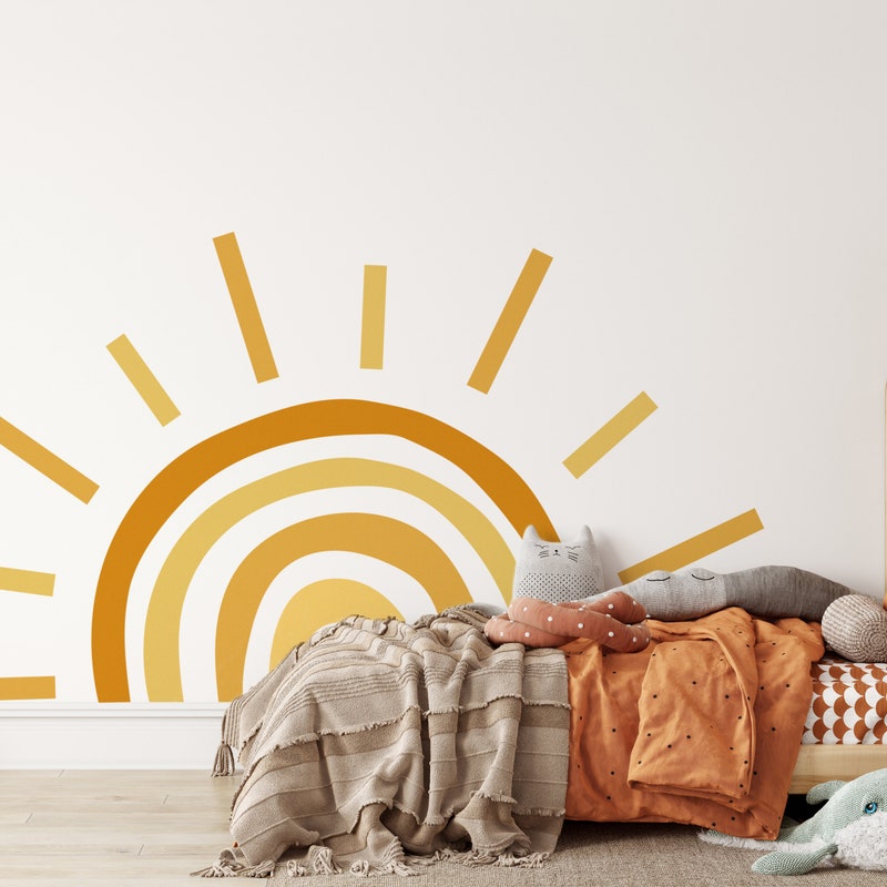 Half Sun Wall Decal - Etsy