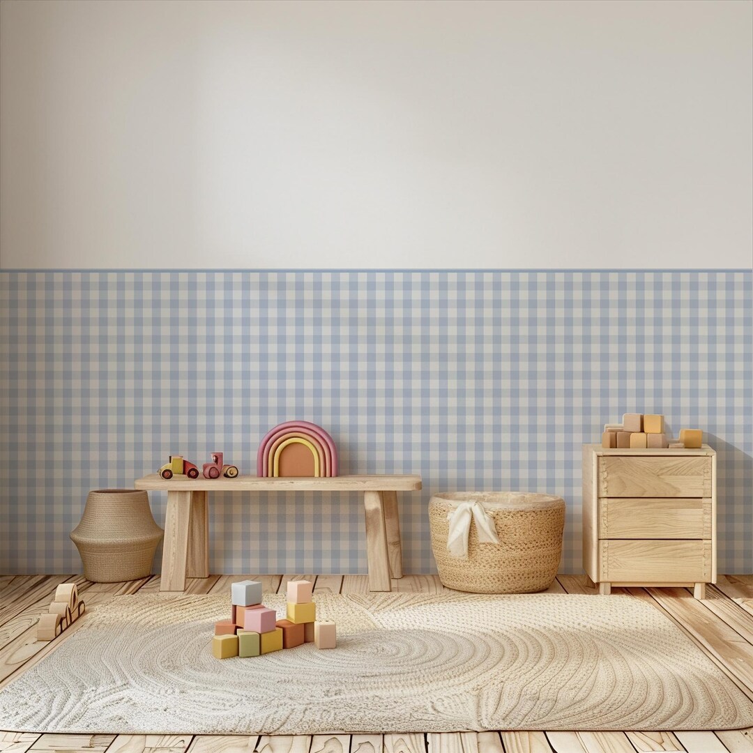 Gingham Wall Panels ~ Modern Nursery Decor ~ Tween Room Wall Decals - Etsy