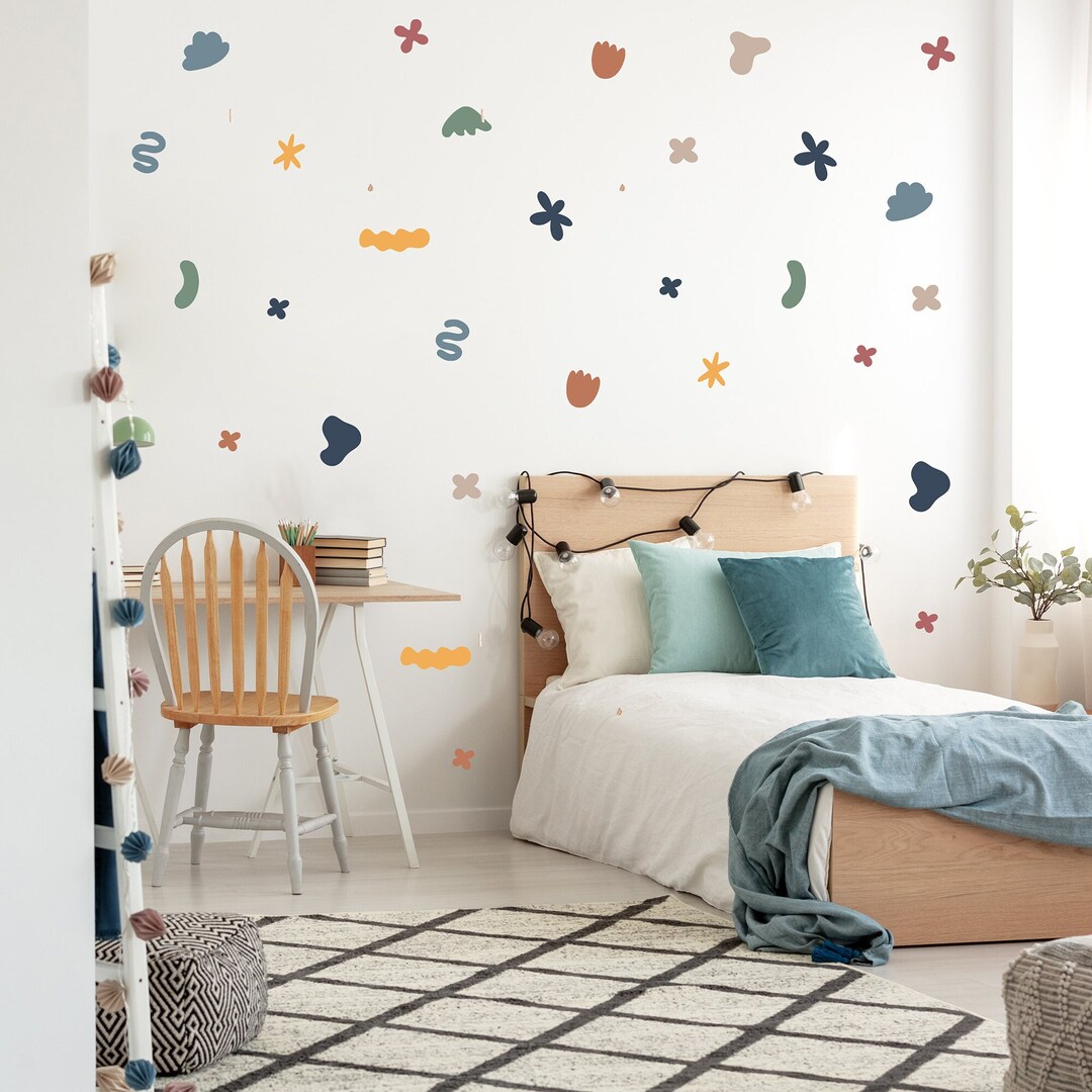 Shapes Wall Decal, Abstract Wall Decal, Boys Room Wall Decal, Cool Wall ...