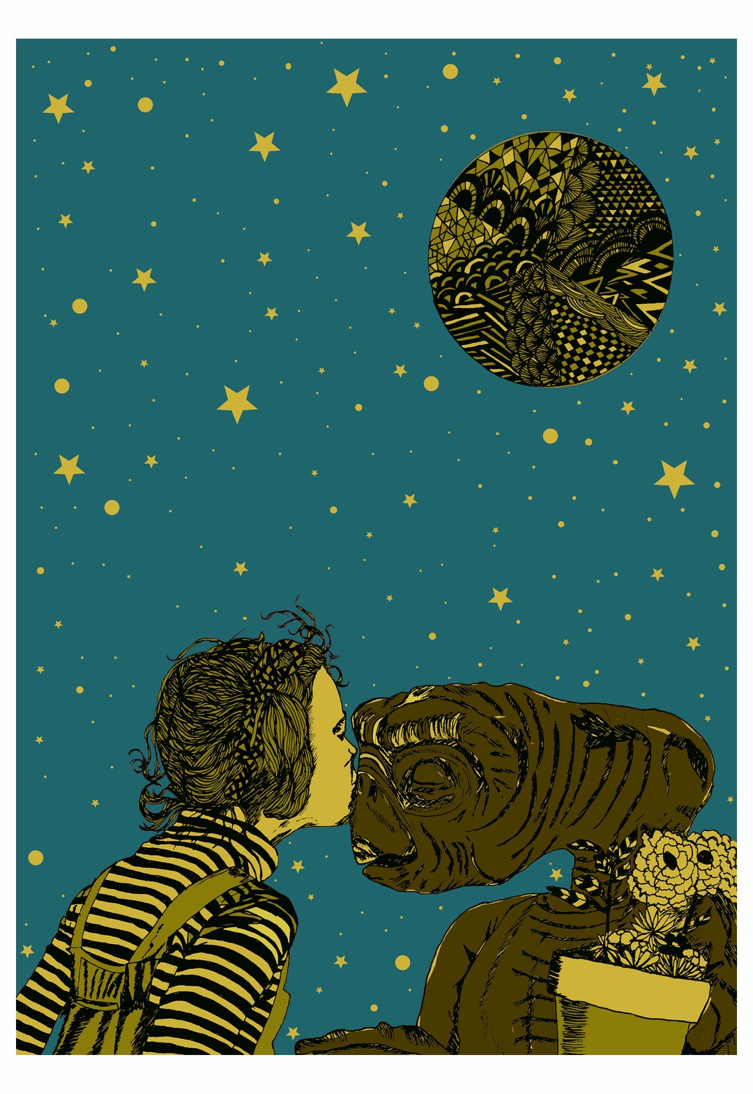 Print / Poster A4 AND the Extraterrestrial - Etsy