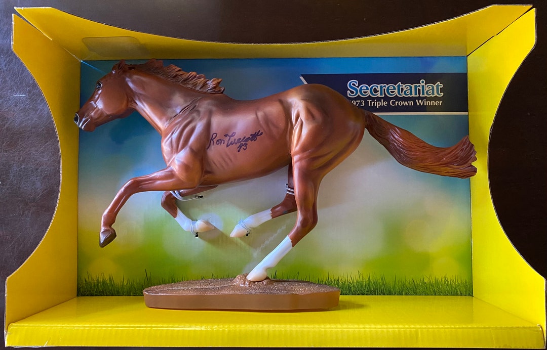 Secretariat Breyer Ron Turcotte Autograph Hand Signed Full Size New in ...