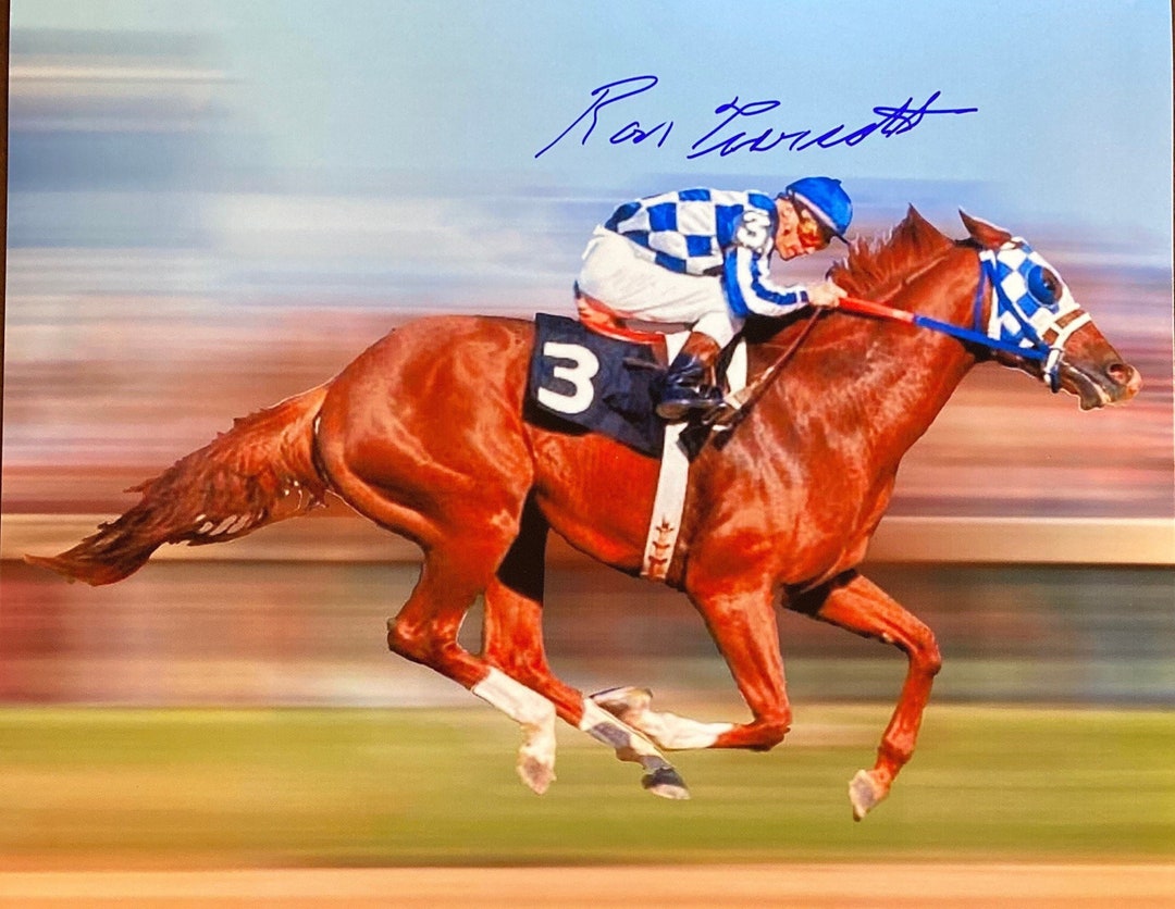 Secretariat Photograph Ron Turcotte Autograph Preakness Stakes 1973 - Etsy