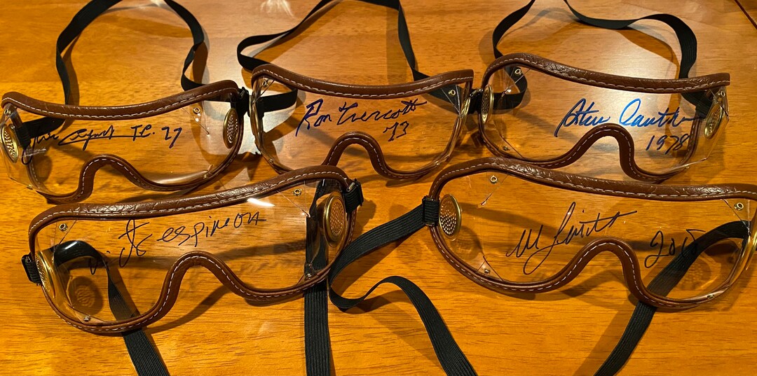Triple Crown Signed Goggles Set ( 5 Hand Signed Items ) Each of Triple ...