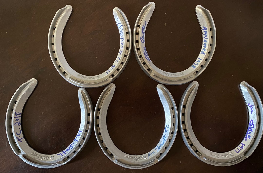 Triple Crown Signed Horseshoe Set 5 Hand Signed Items Each of Triple ...
