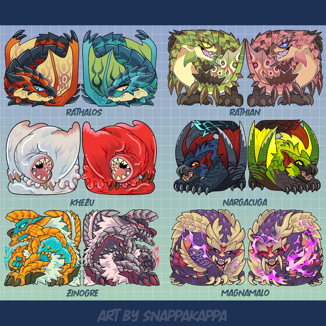 MONSTER HUNTER: Acrylic Charms Part 4 - Etsy