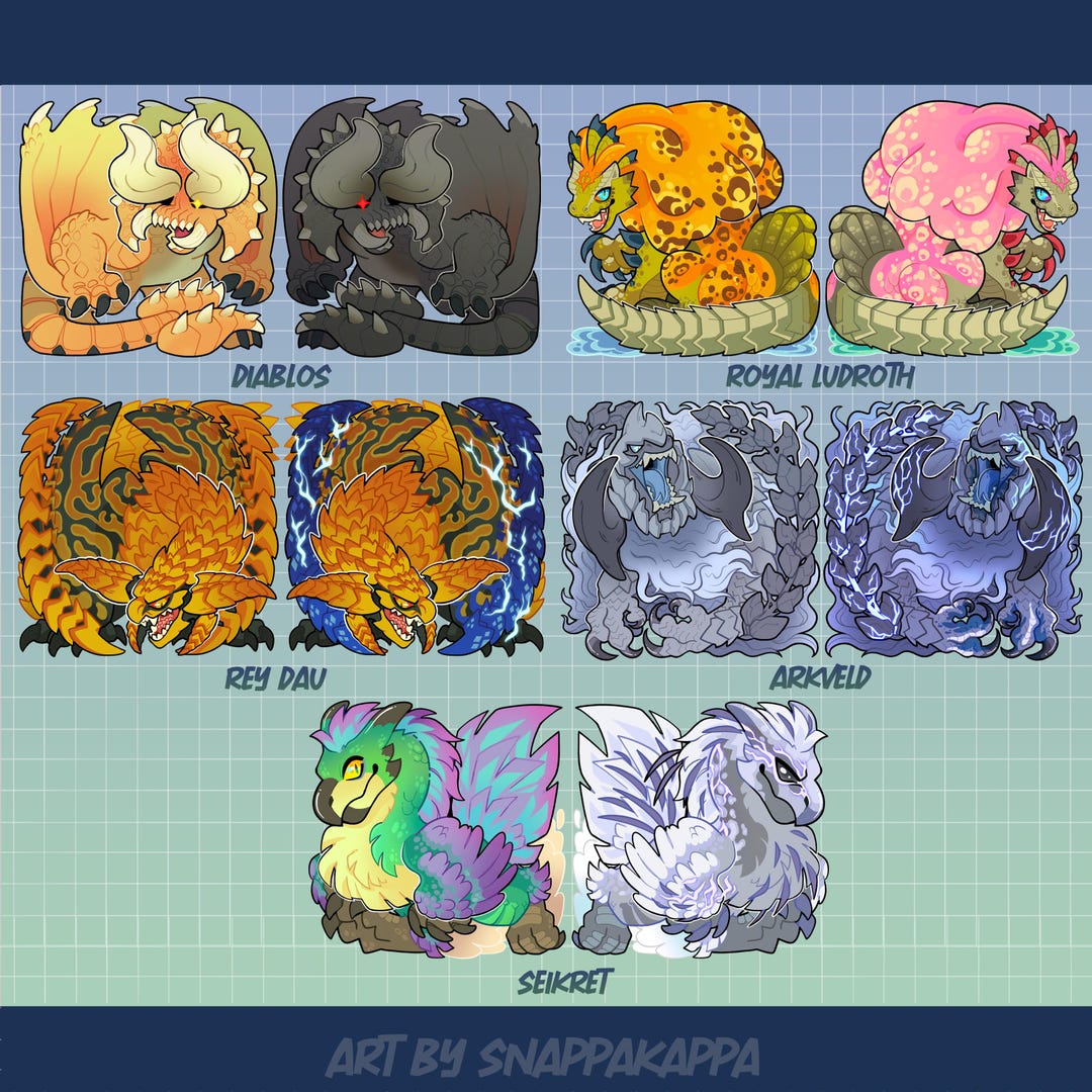 MONSTER HUNTER: Acrylic Charms Part 8 - Etsy