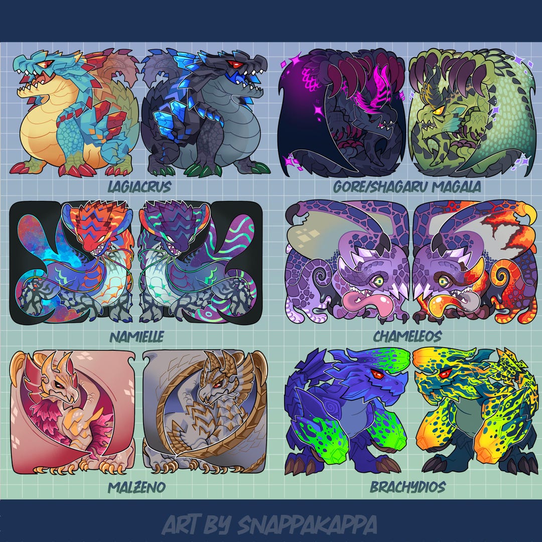 MONSTER HUNTER: Acrylic Charms Part 5 - Etsy