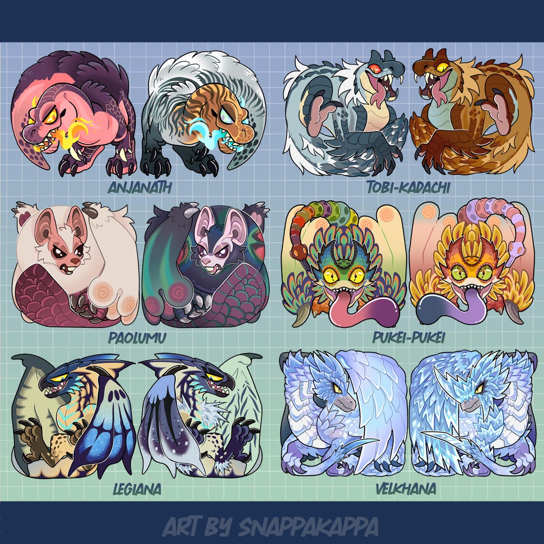 MONSTER HUNTER: Acrylic Charms Part 1 - Etsy