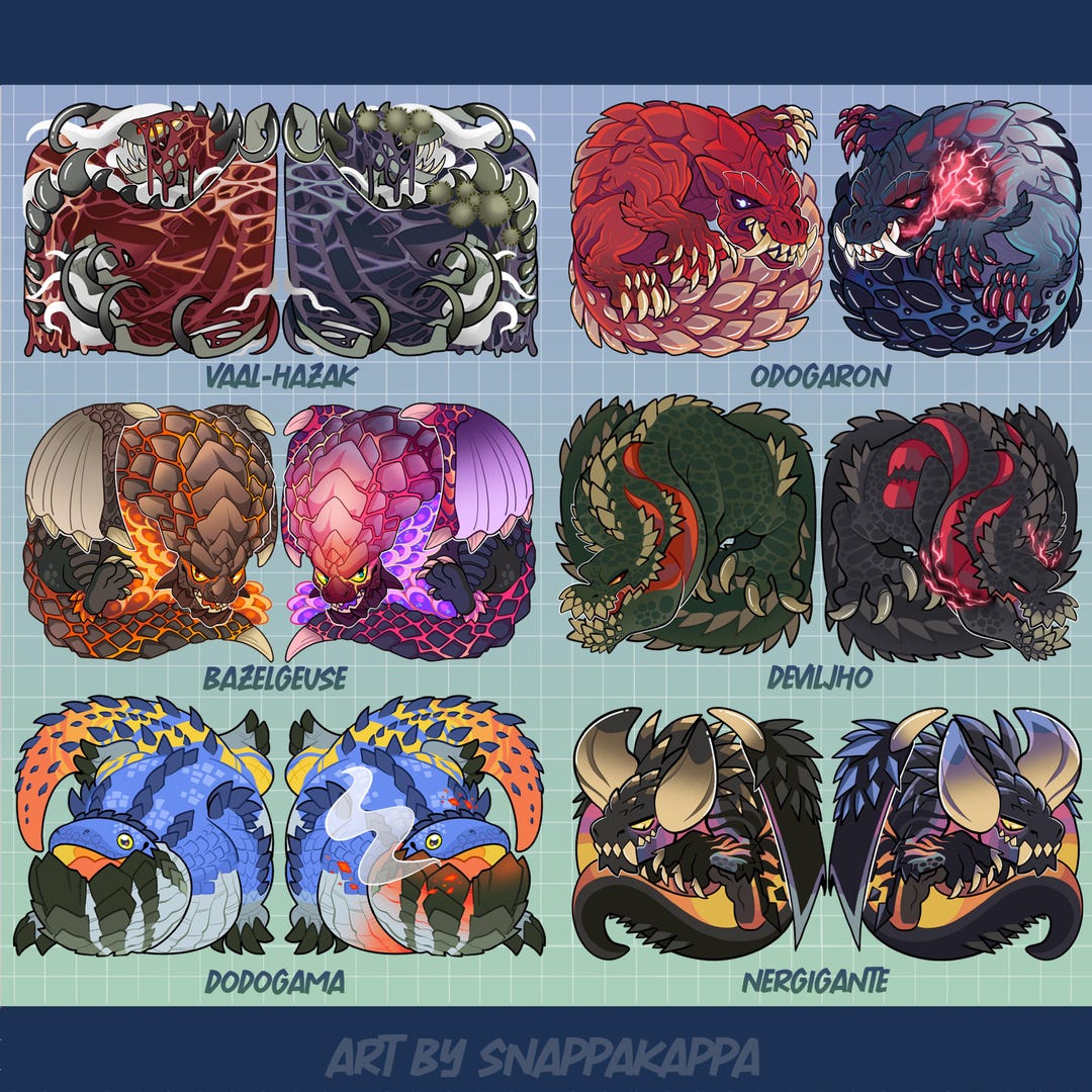MONSTER HUNTER: Acrylic Charms Part 3 - Etsy