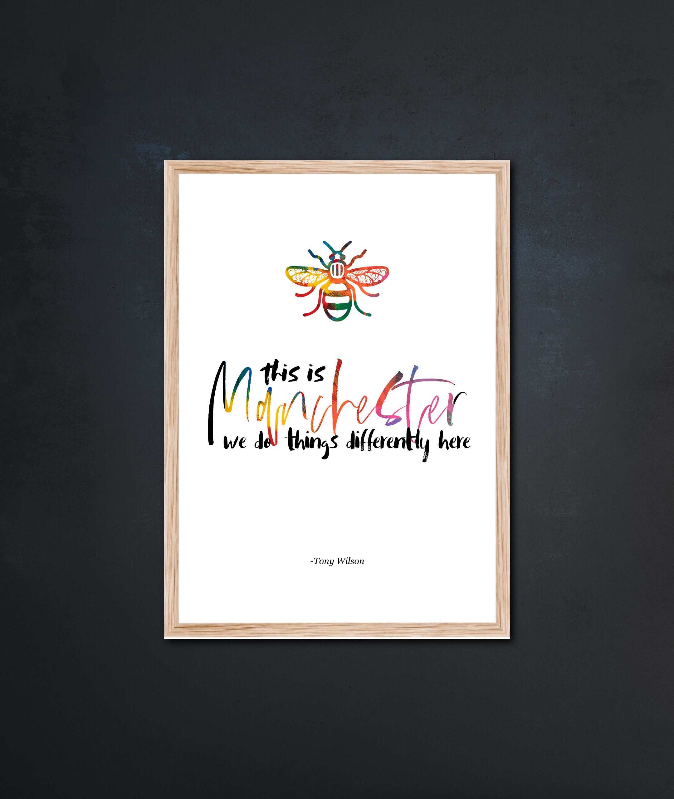 This is Manchester We Do Things Differently Here Quote Print ...