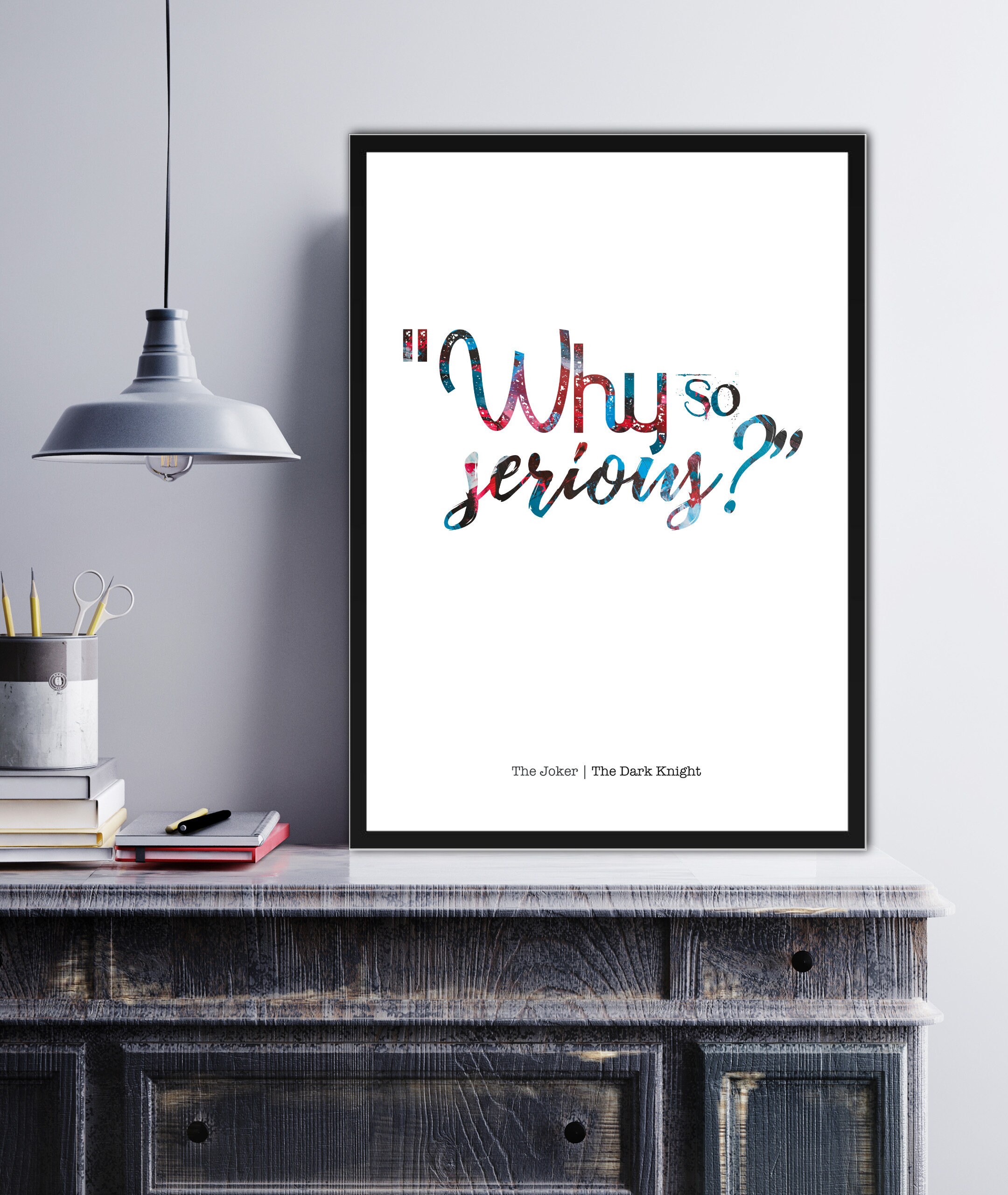Why so Serious Quote the Dark Knight Wall Prints the Joker - Etsy