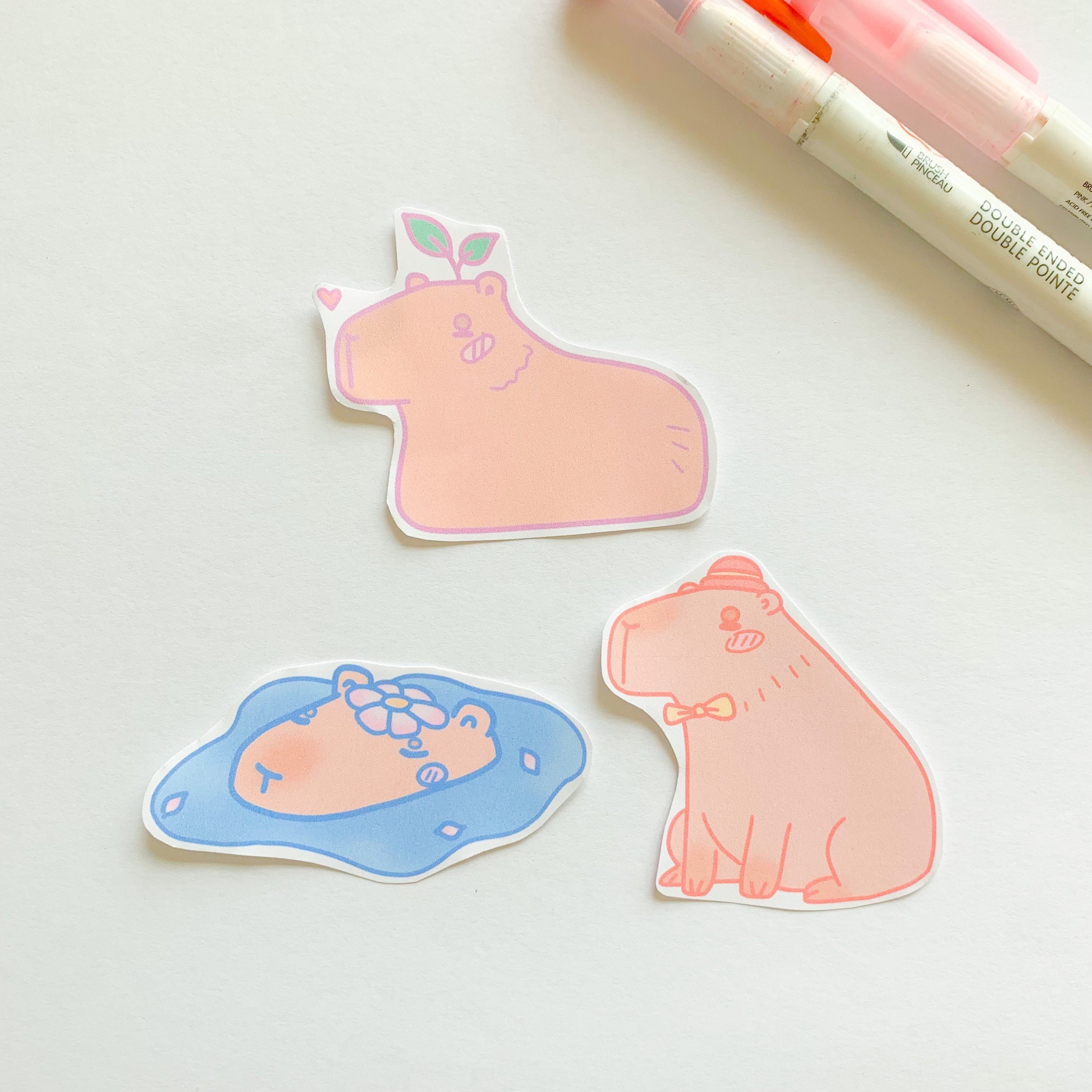 Capybara Stickers / Capybara Sticker Pack / Cute Capybara Art - Etsy ...