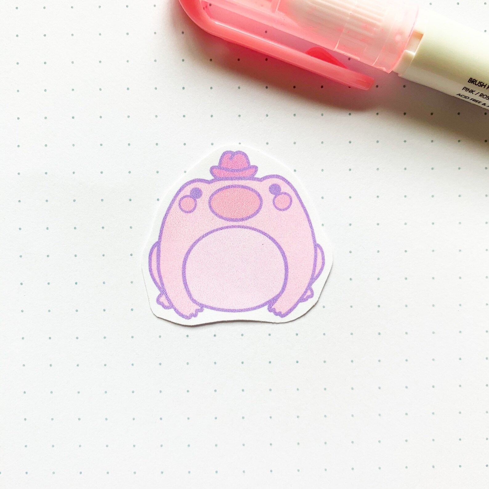 Chonky Frog Stickers / Pastel Kawaii Adorable Frog Sticker - Etsy