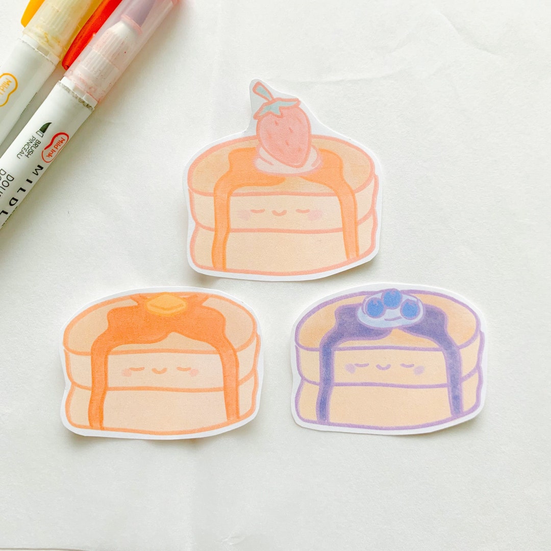 Souffle Pancake Stickers / Pancake Sticker Pack / Cute Pancake Stickers ...