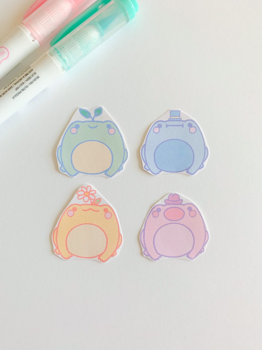 Chonky Frog Stickers / Pastel, Kawaii, Adorable Frog Sticker Pack for ...