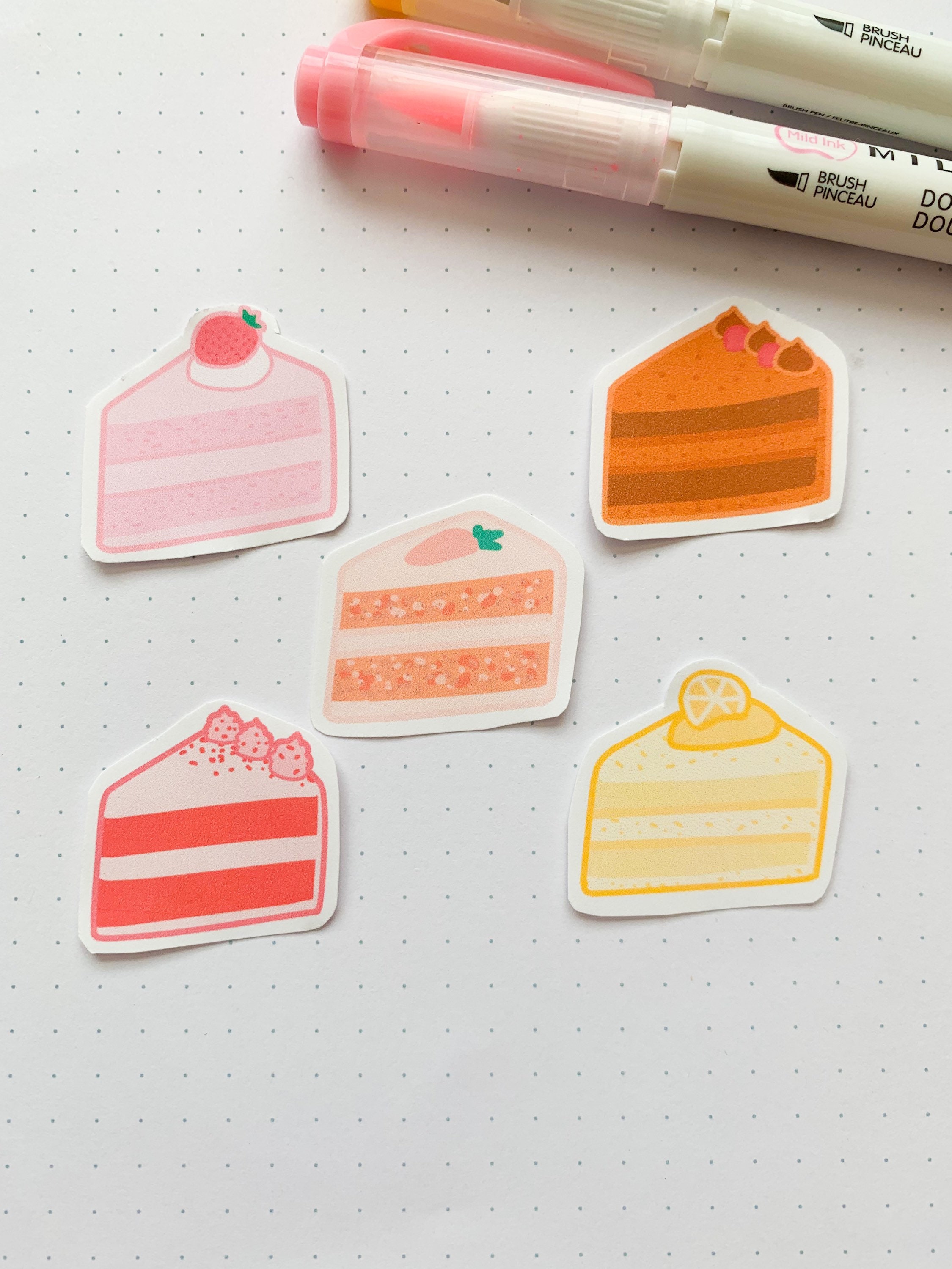 Cake stickers / assorted cake sticker pack for stationery | Etsy