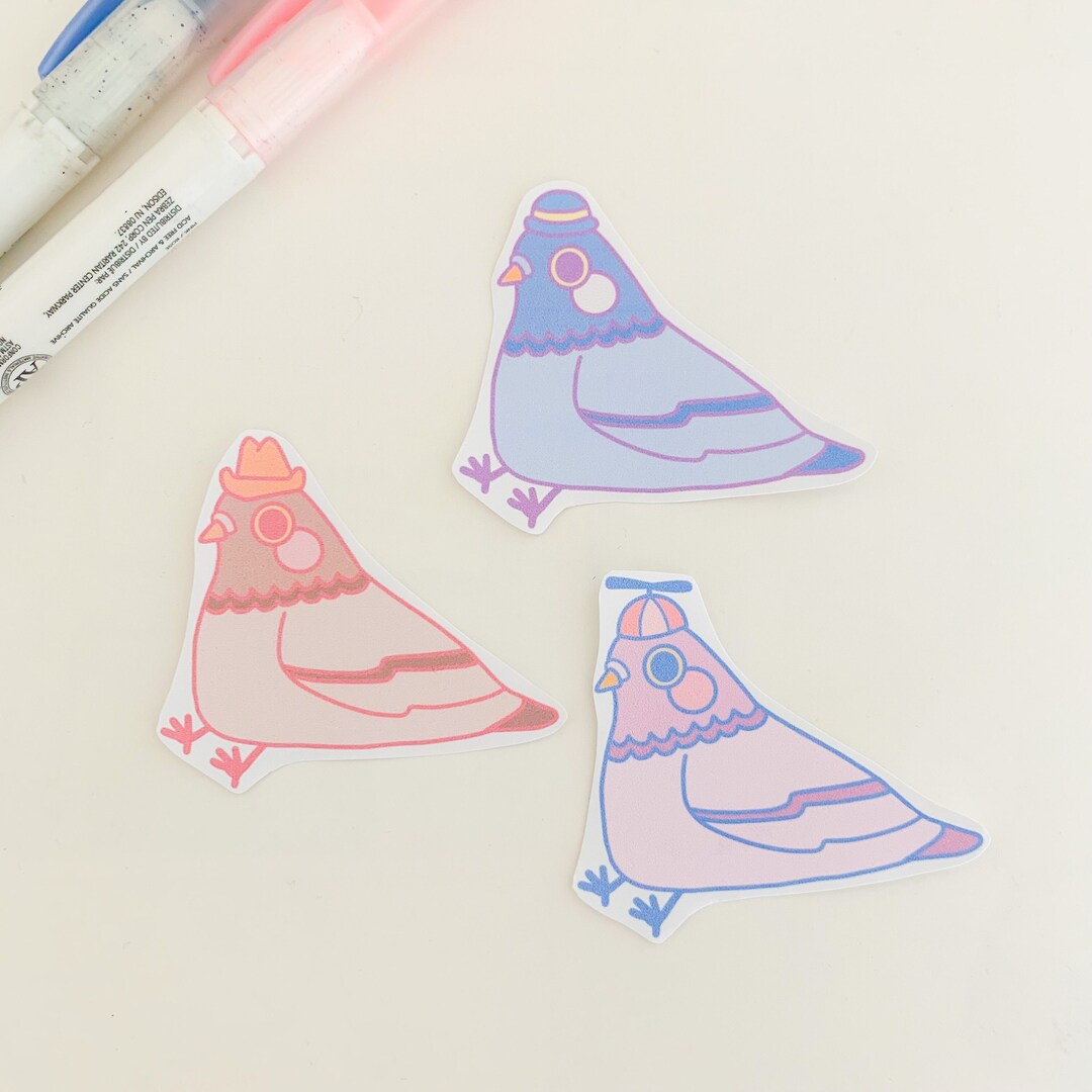 Pigeon Sticker Pack / Cute Pigeon Stickers / Bird Stickers / Kawaii ...