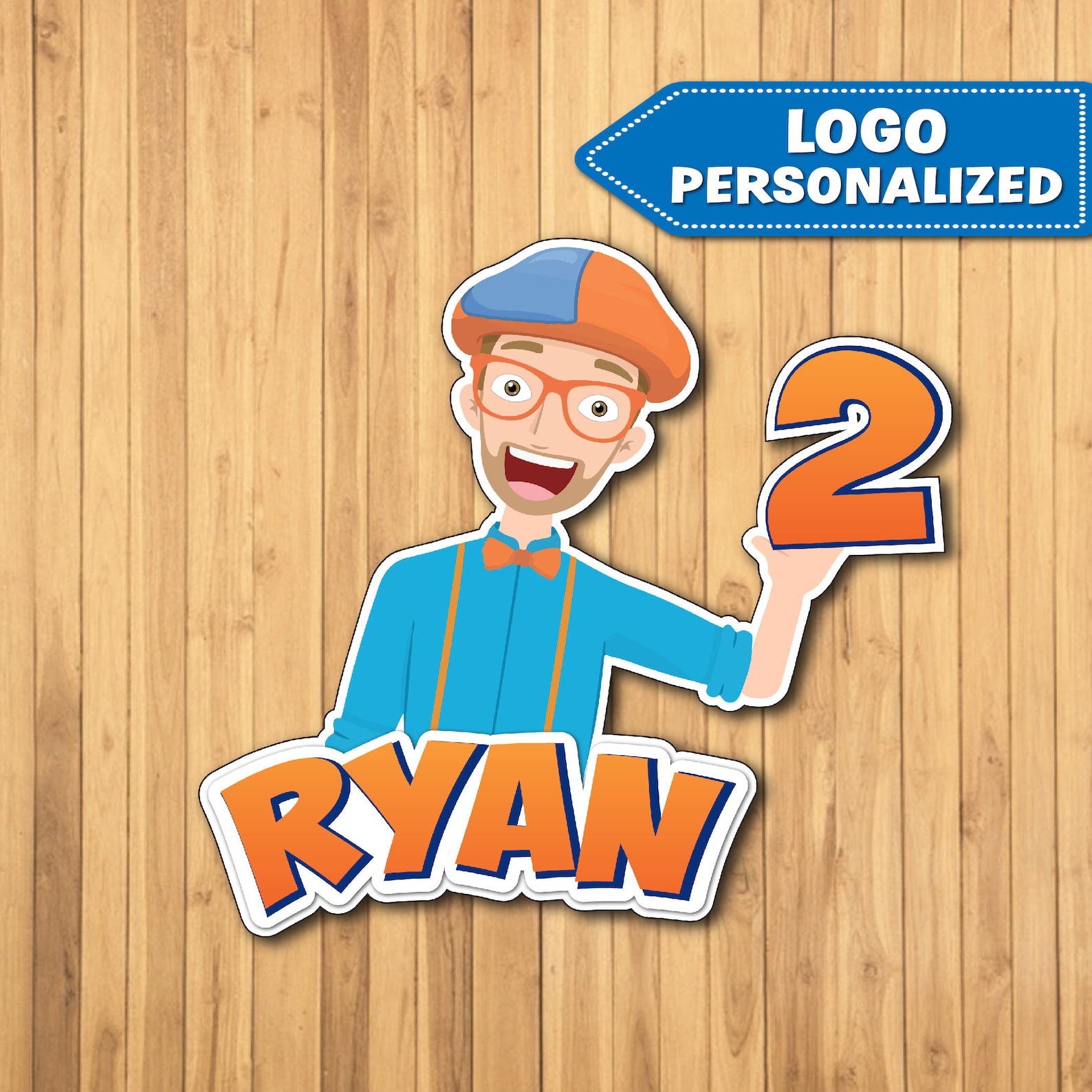 Personalized Blippi Logo Blippi Personalized Logo Blippi | Etsy