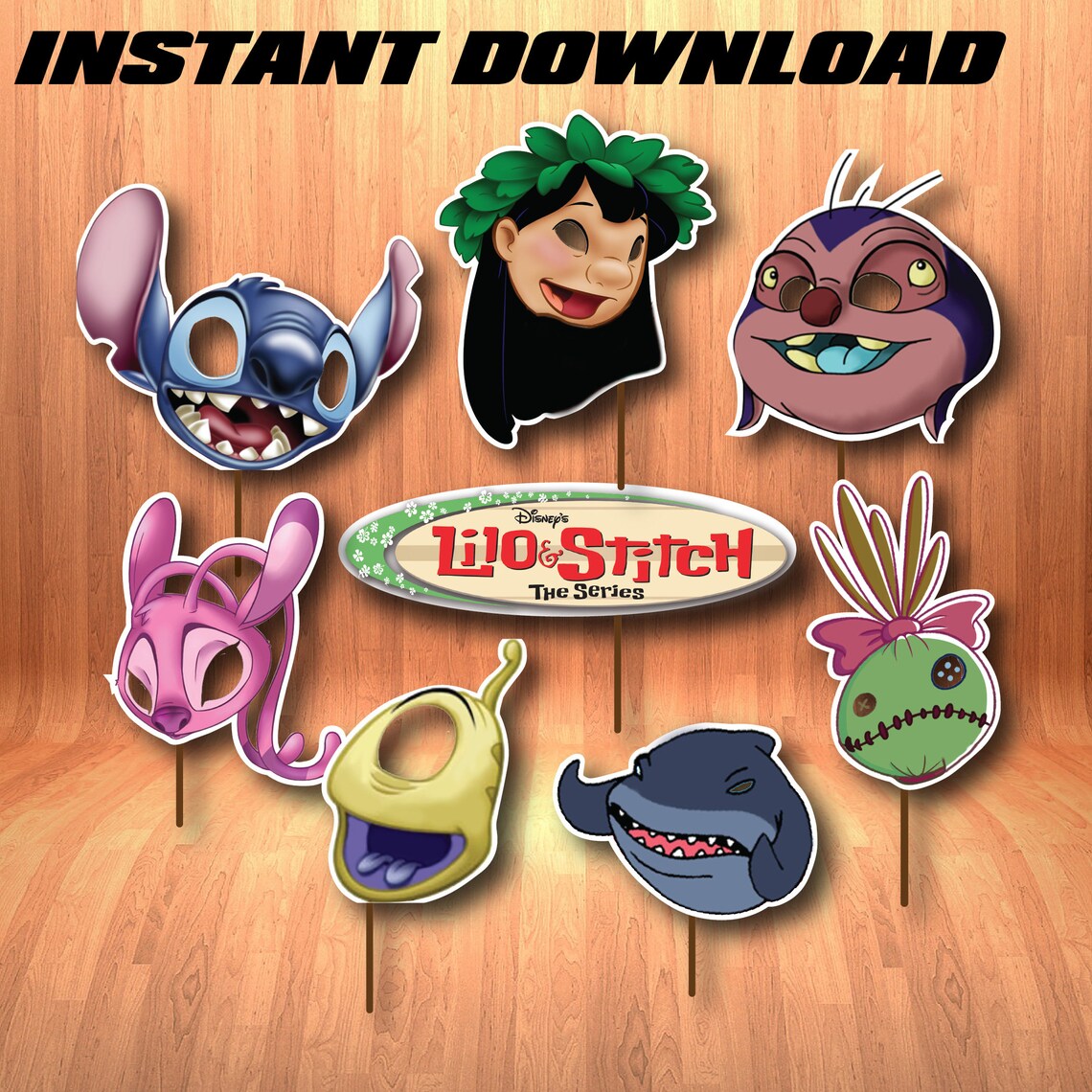 Lilo and Stitch Photo Booth Props Lilo and Stitch Props Lilo | Etsy