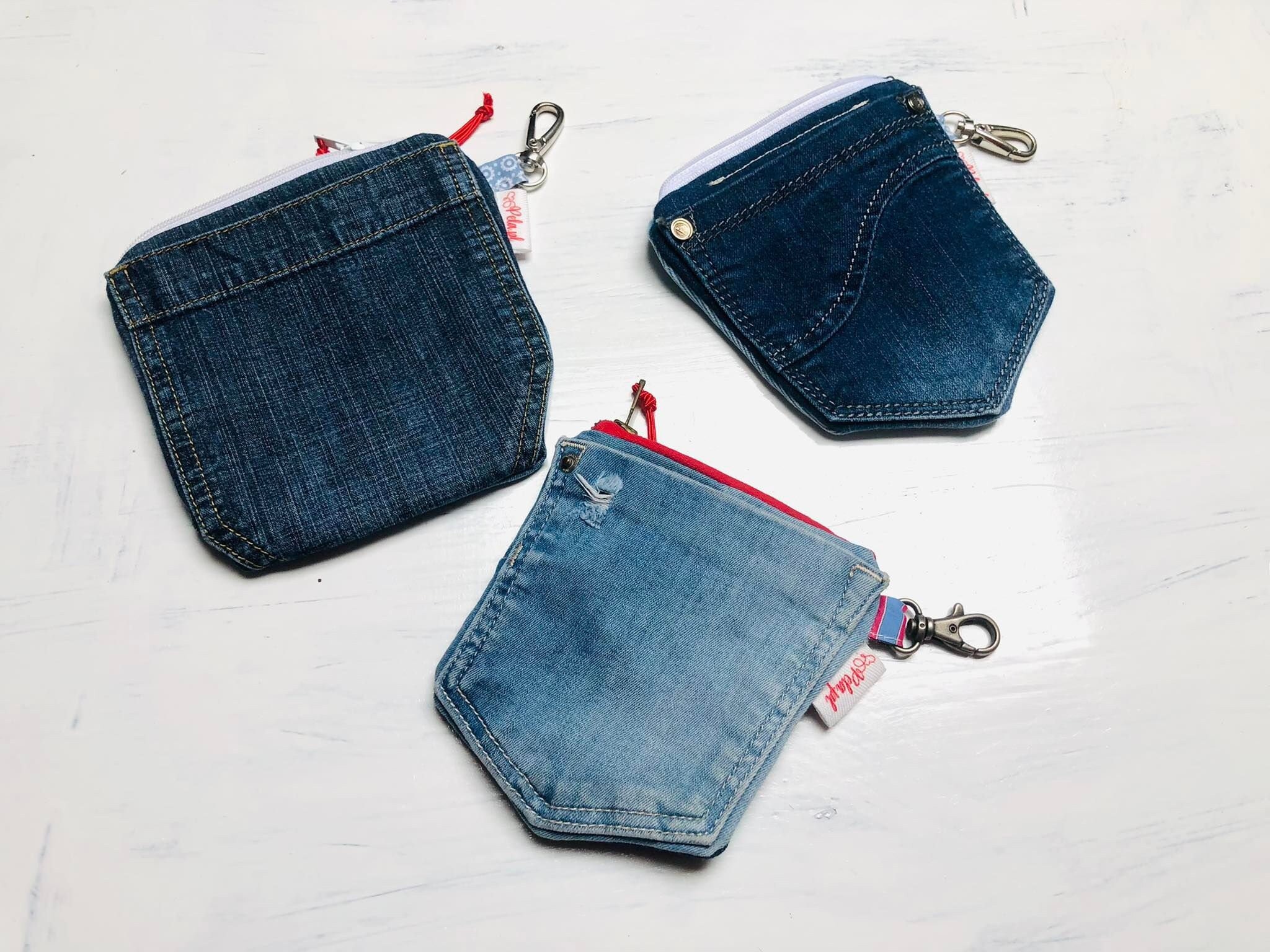 Denim Zipped Wallet POCKET - Etsy