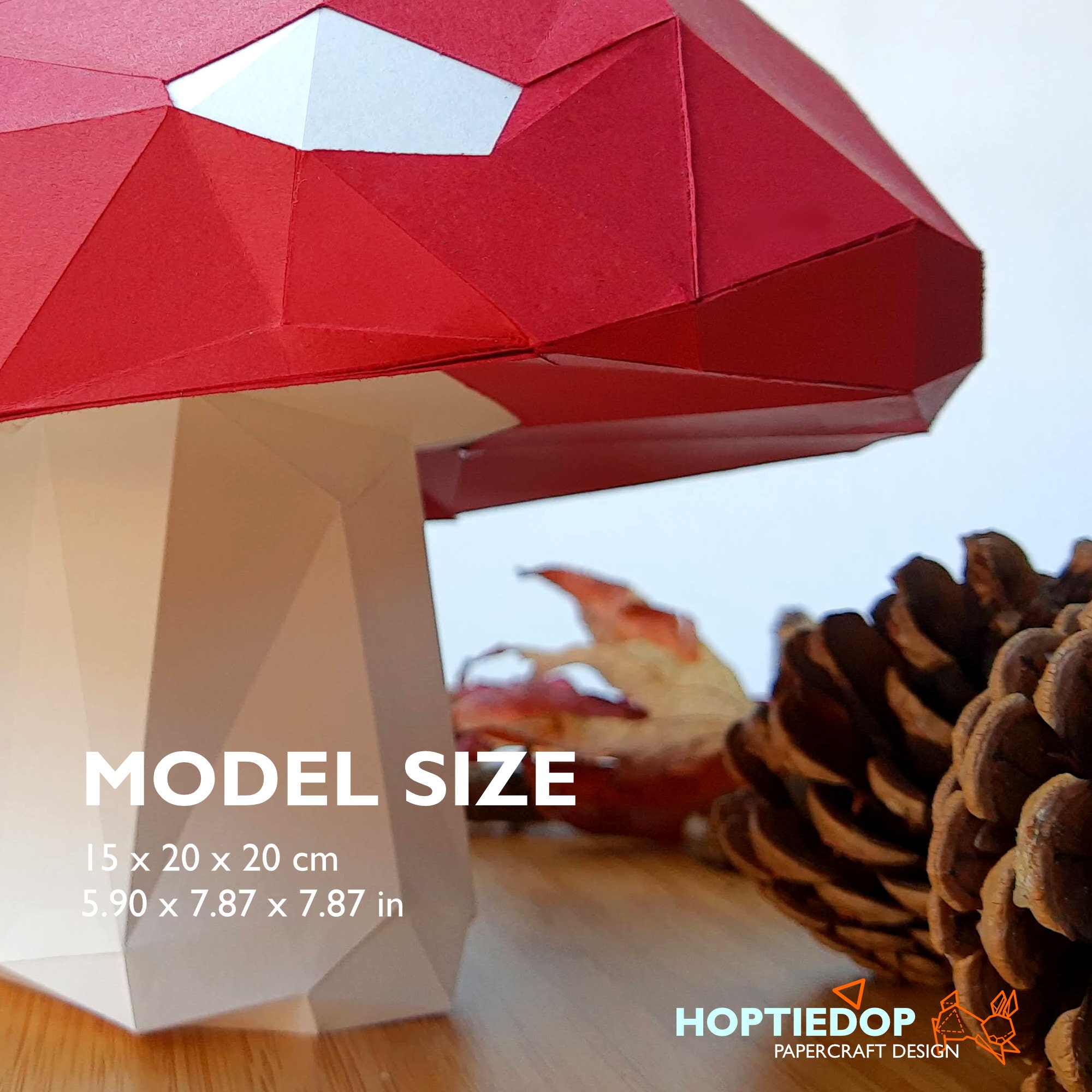 Mushroom Papercraft, DIY Unique Lamp, Woodland Nursery Decor Light ...