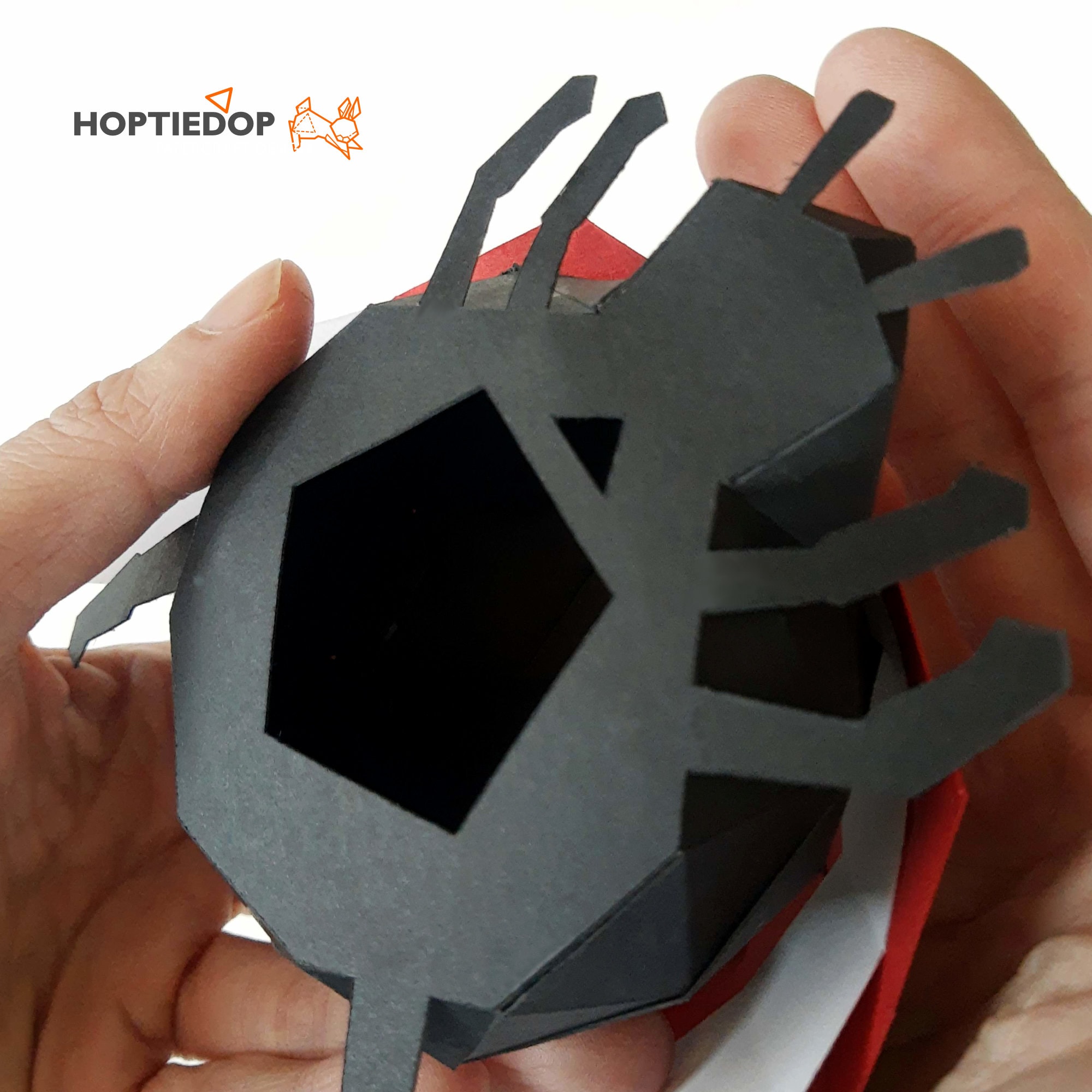 Papercraft 3D Ladybug Template, Printable PDF & SVG, Lady Beetle ...