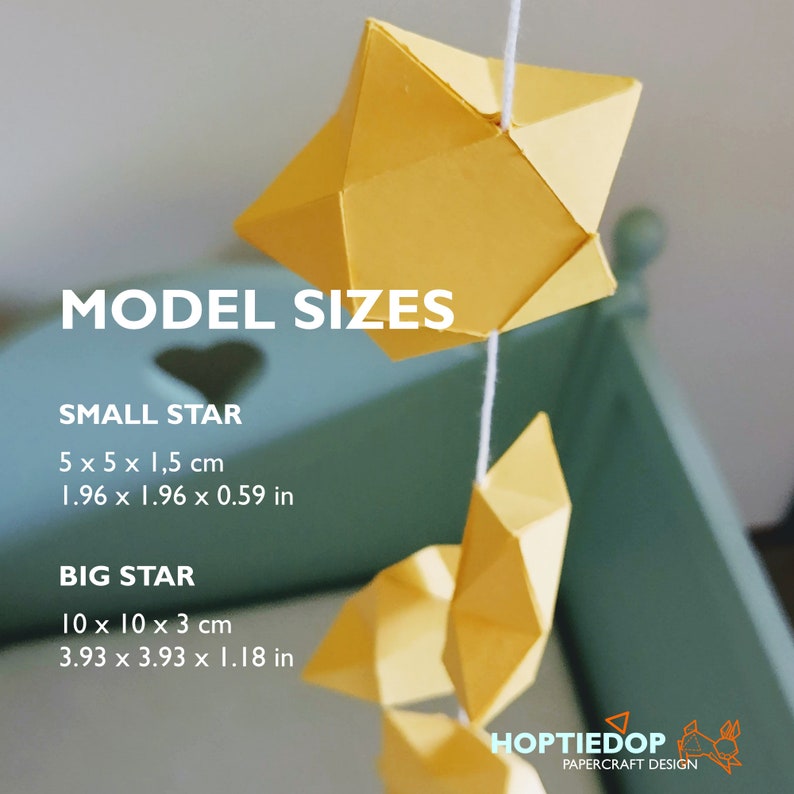 Papercraft 3D Stars Template, Celestial Low Poly Decor, DIY Wedding ...
