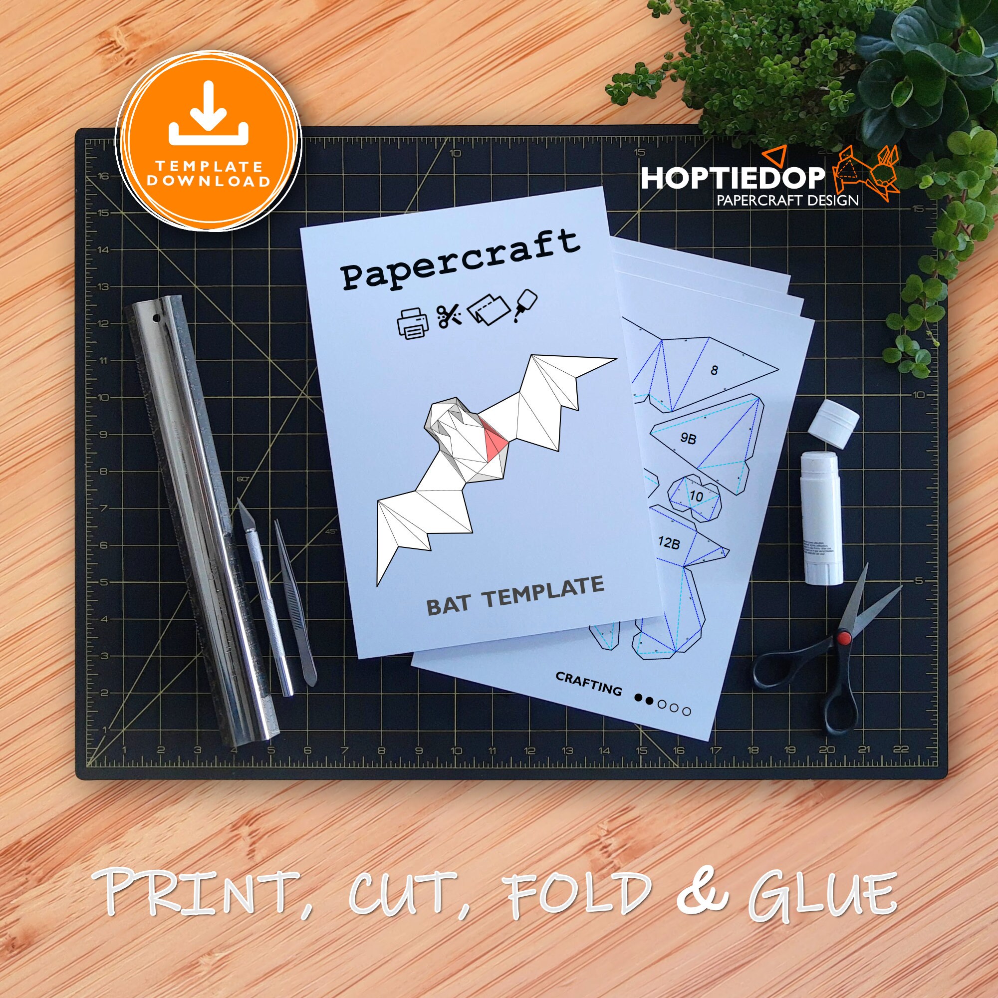 3D Papercraft Bat Model, DIY Ceiling Decoration for Halloween Party ...