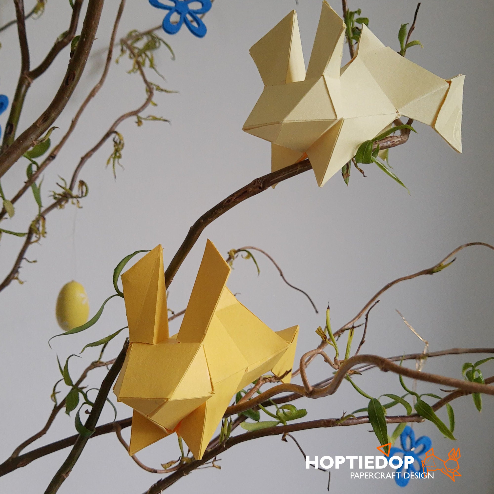 Papercraft 3D Bunny, Template Big and Small, PDF & SVG, DIY Easy Craft ...