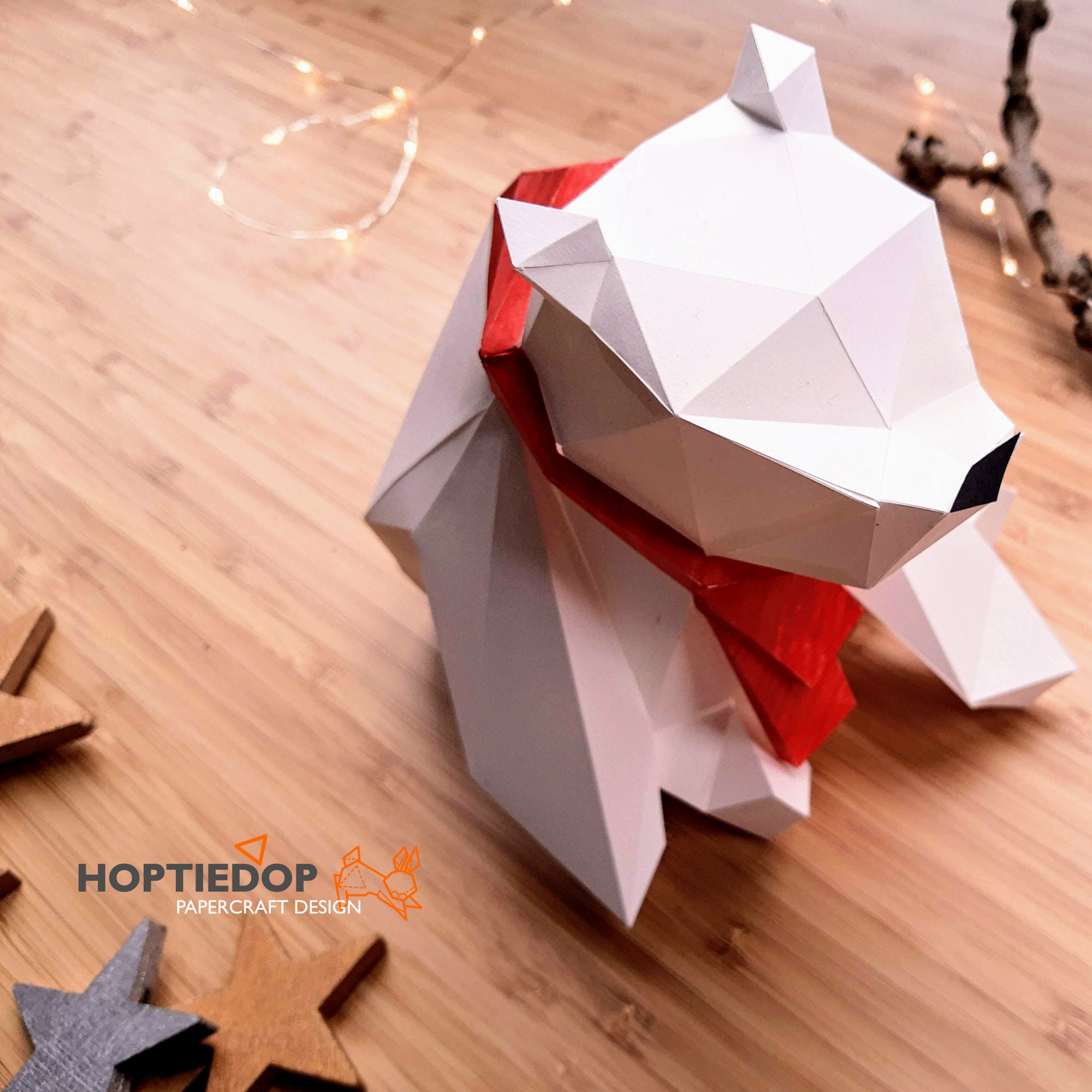 Papercraft 3D Polar Bear Template DIY Lowpoly Printable - Etsy Canada