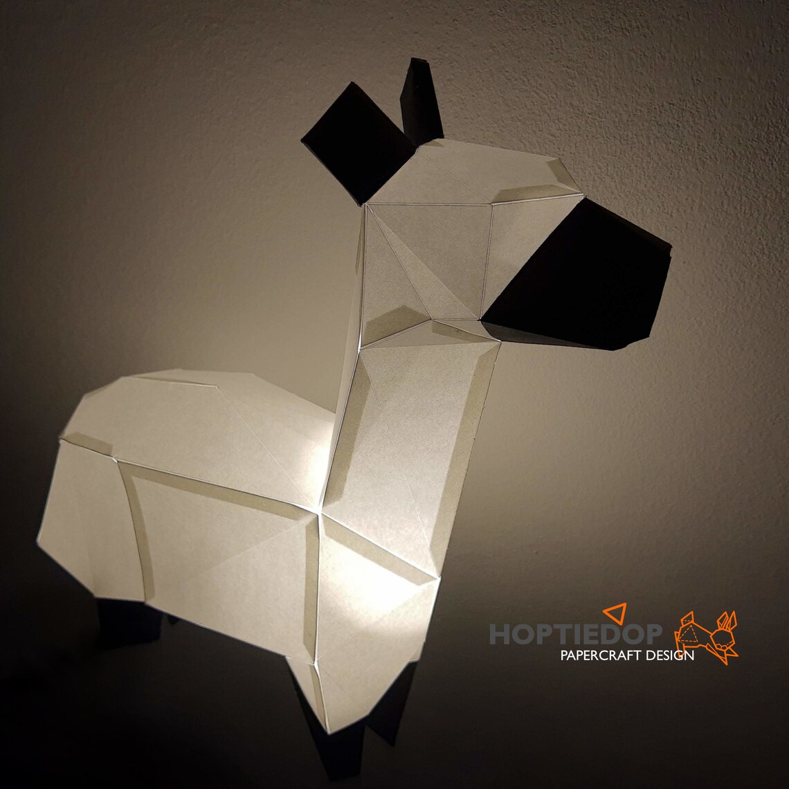 Papercraft 3D Llama Template, Printable Paper Toy Decor for on the Desk ...