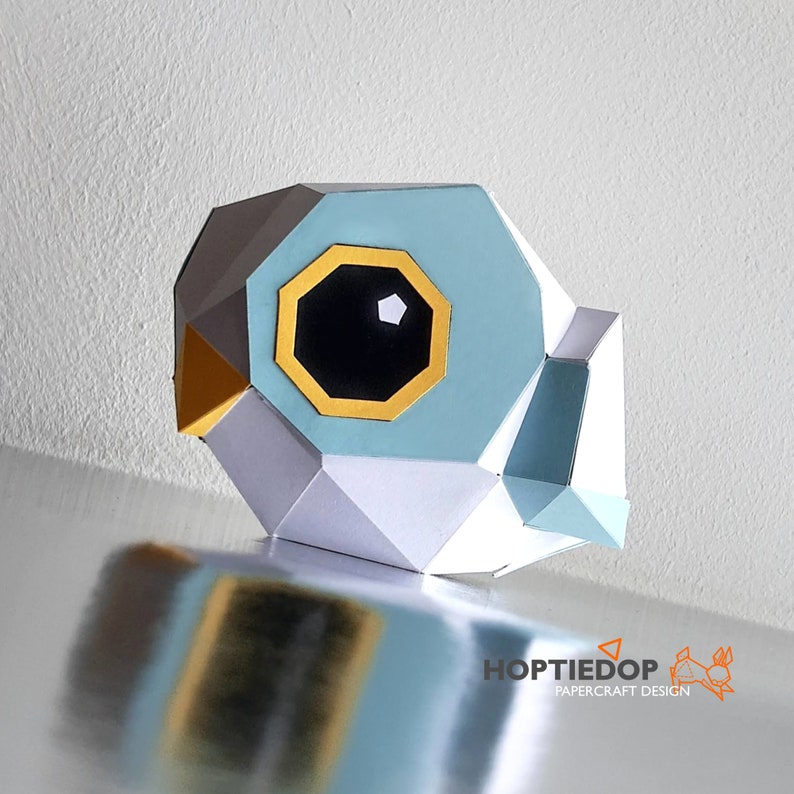 Papercraft 3D Owl Template, Printable PDF & SVG, Lowpoly Origami Bird ...