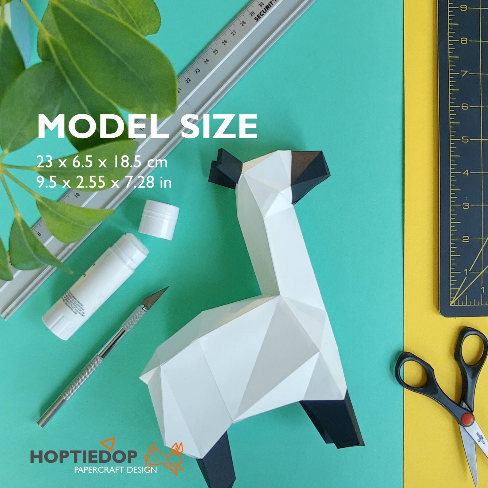 Papercraft 3D Llama Template, Printable Paper Toy Decor for on the Desk ...