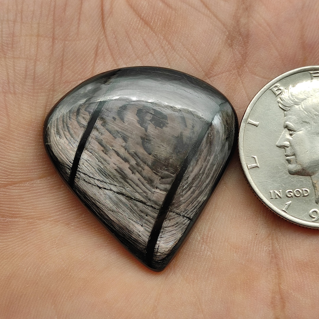 Natural Silver Flashy Black Hypersthene Cabochon Amazing - Etsy