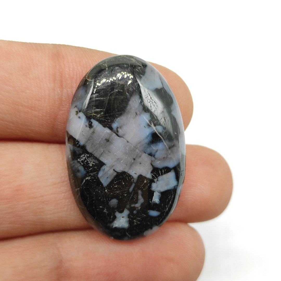 Natural Black Grey Color Indigo Gabbro Jasper Cabochon Designer Indigo ...