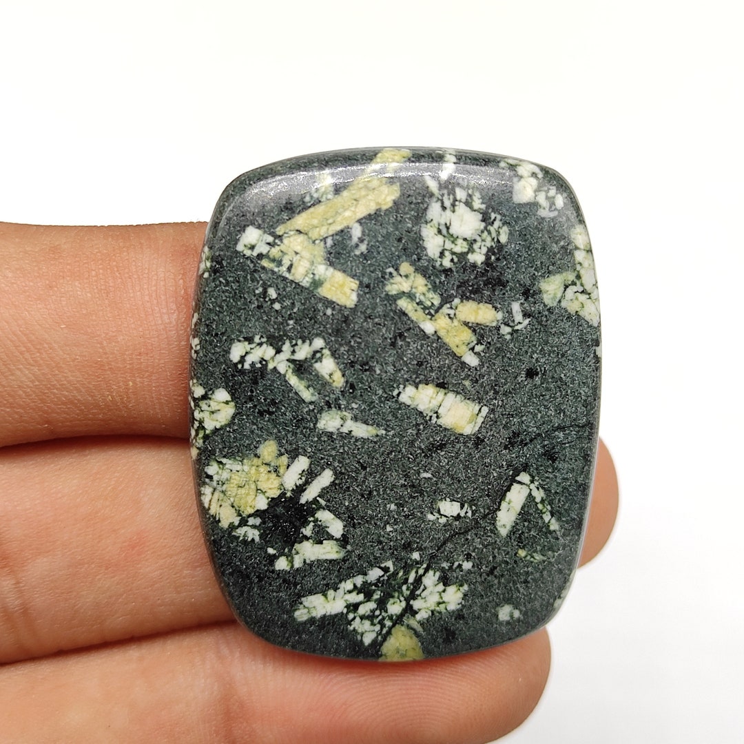 60ct Natural Chinese Writing Stone Cabochon Cushion Shape Designer ...