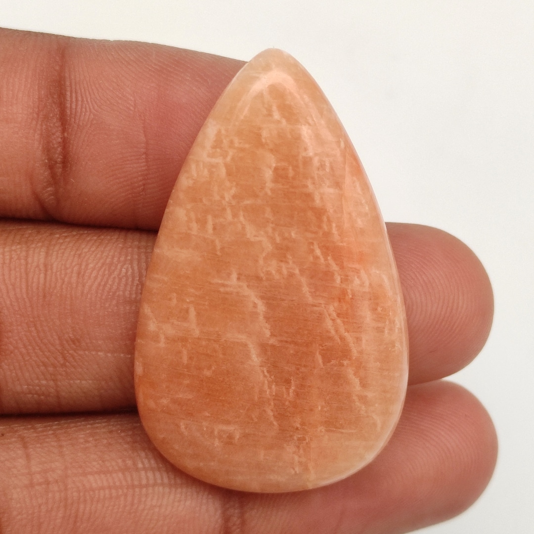 Pear Shape Peach Amazonite Cabochon 55 Carat 100% Natural Pink ...