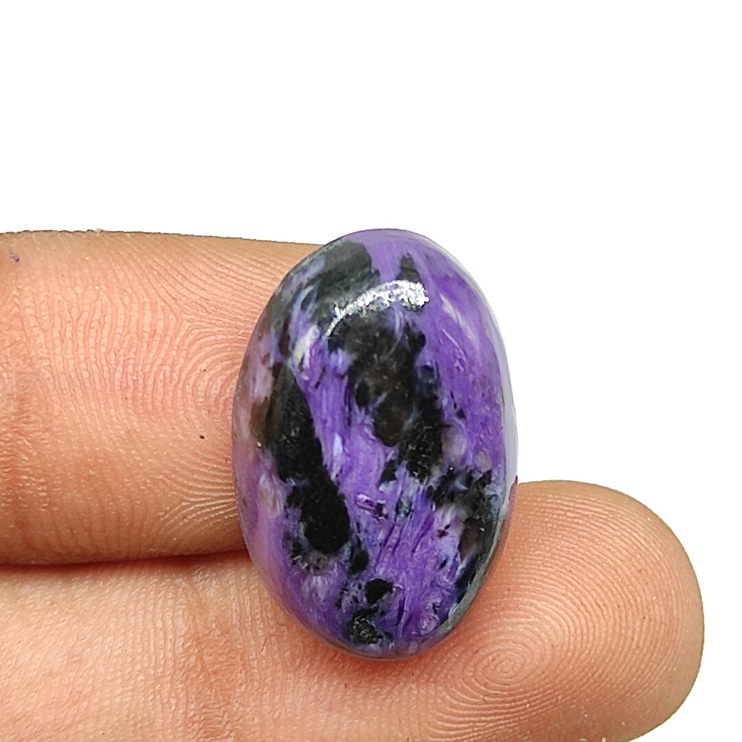 Oval Shape Charolite Cabochon 15ct Natural Purple Black Charolite ...