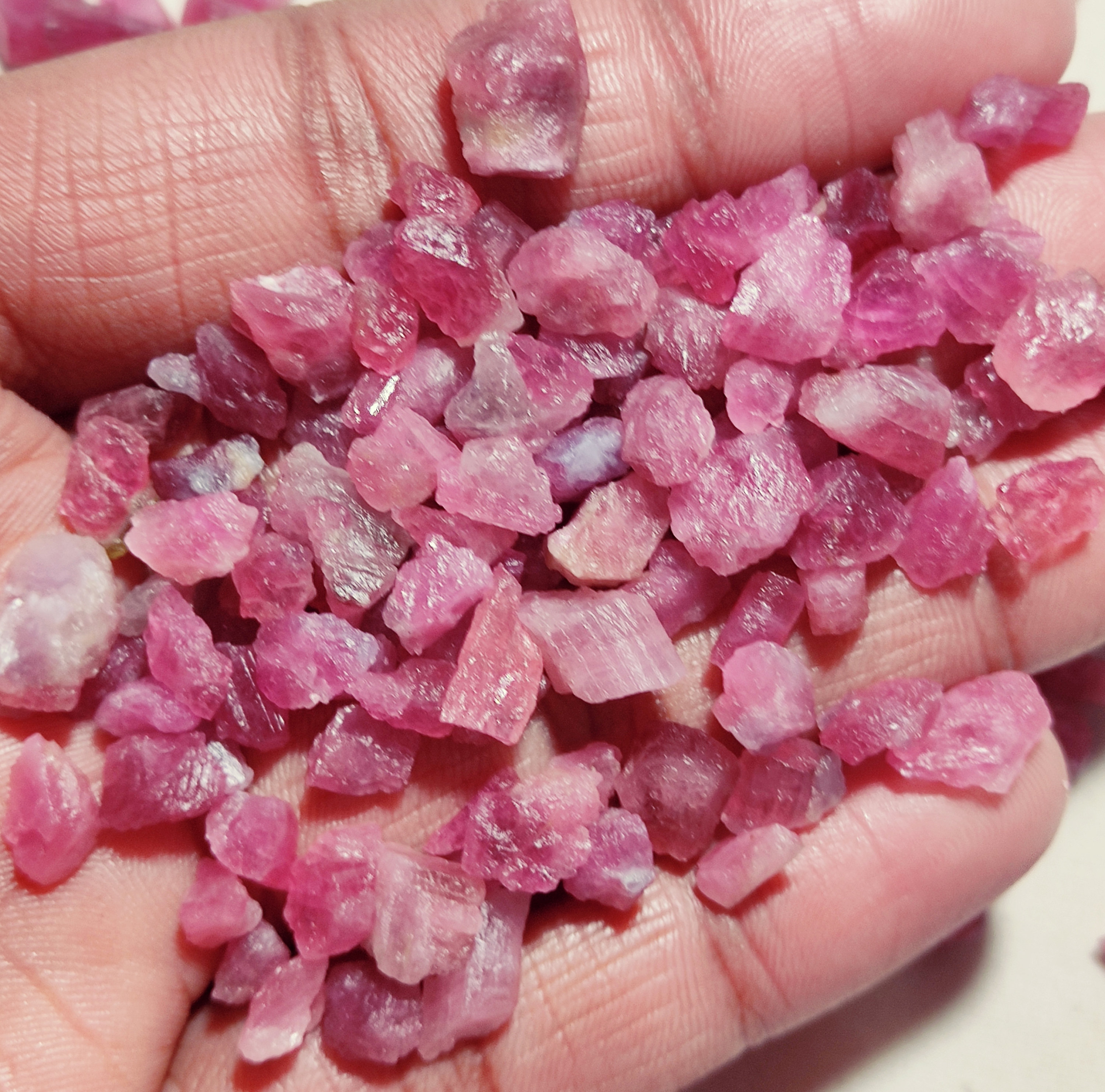 Raw Pink Tourmaline Gemstones