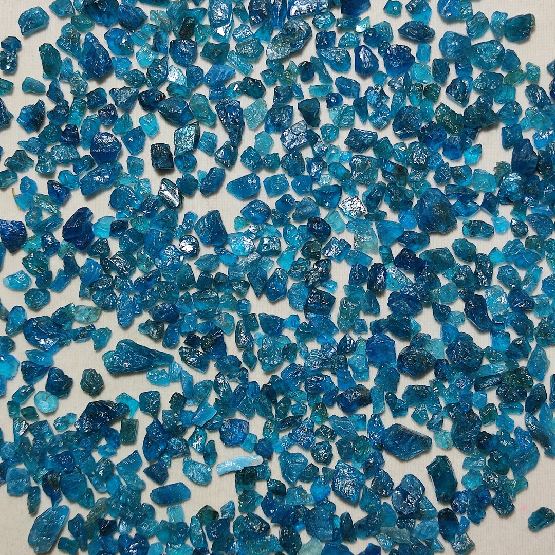 100 Grams Natural Blue Apatite Rough: Raw Gemstone Crystals (2-6 MM) - Etsy